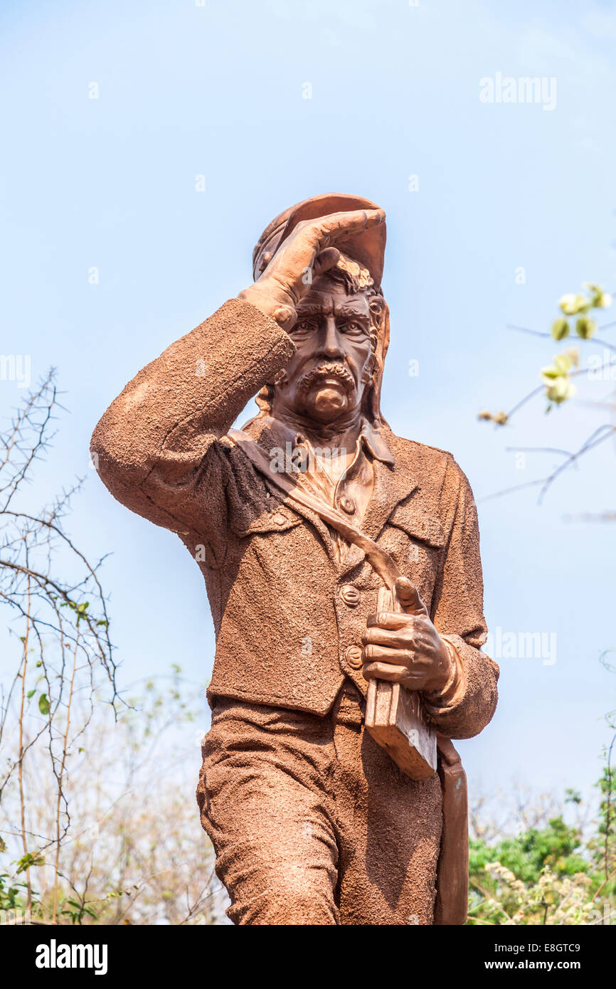 Statue of David Livingstone, explorer and missionary, at the Victoria ...