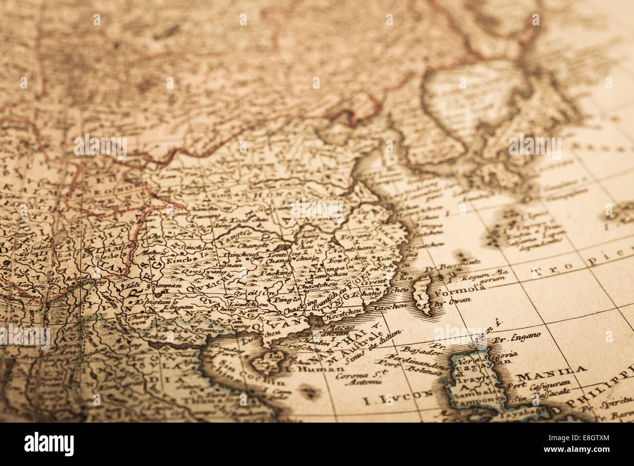 Korea map old hi-res stock photography and images - Alamy