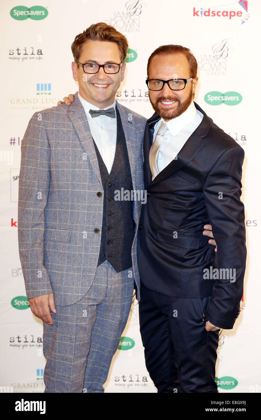London, UK. 7th October, 2014. Christopher Steed and Stephen Webb ...