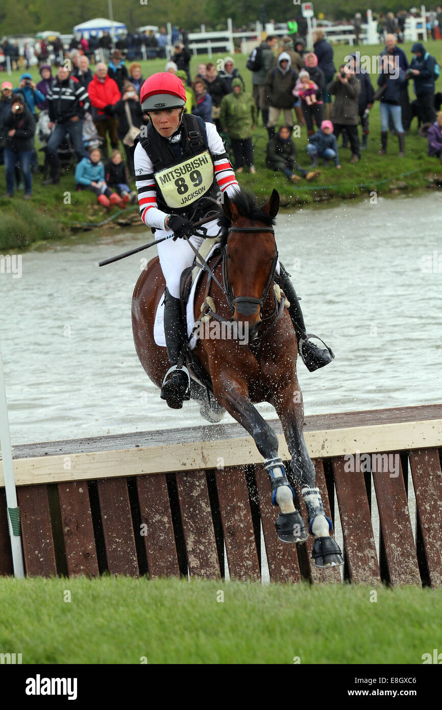 Lucy Jackson on Willy Do at Badminton Horse Trials 2014 Stock Photo - Alamy