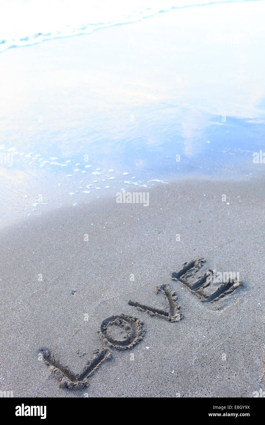 Love Writing On The Beach Stock Photo - Alamy