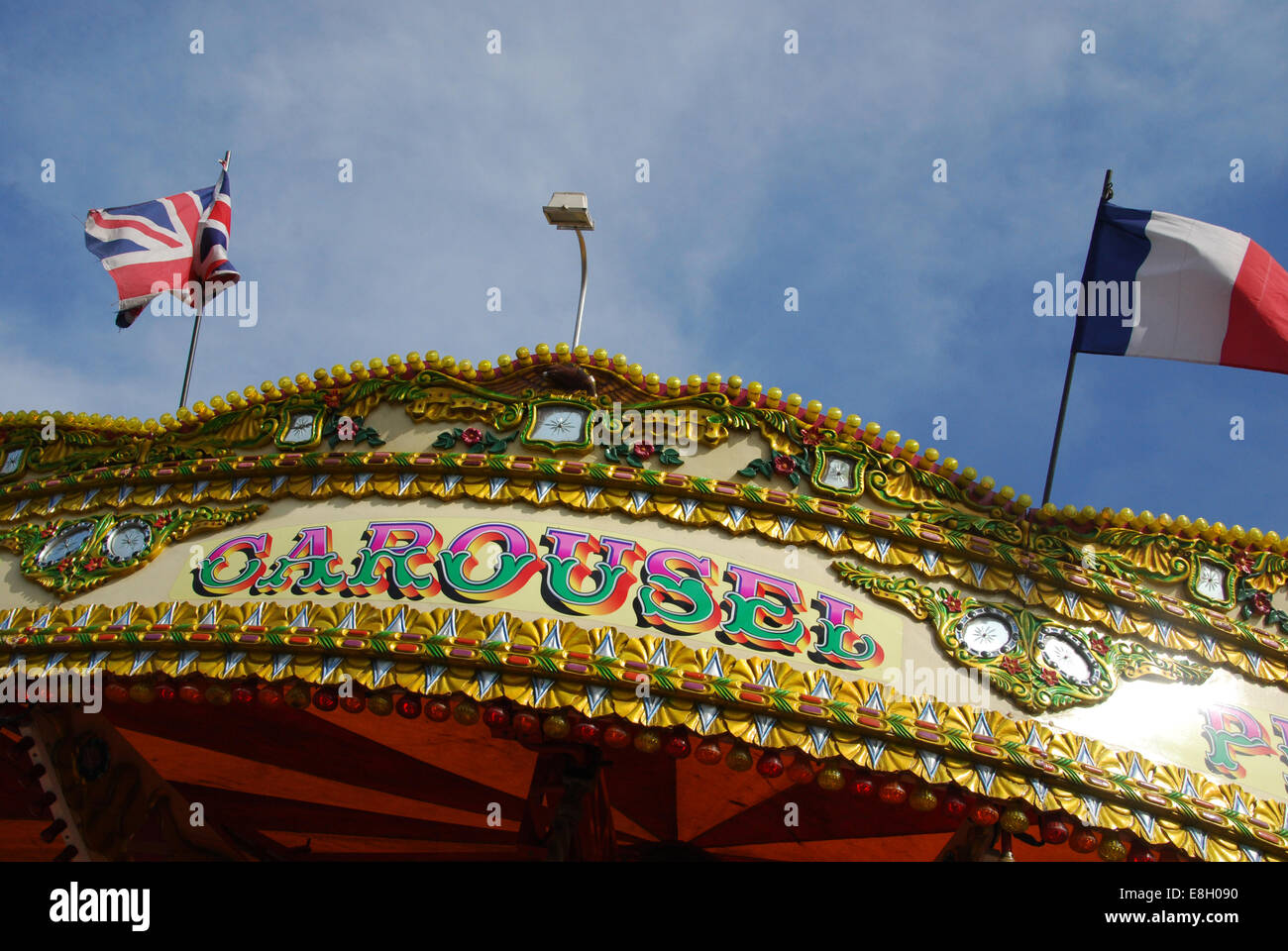 fairground carousel at London's South Bank, UK Stock Photo - Alamy