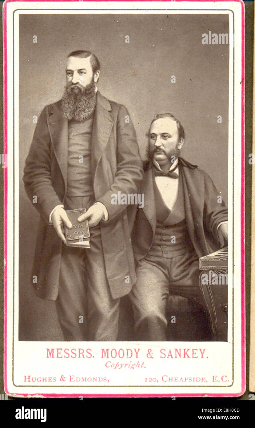 Carte de visite photograph of Messrs. Moody and Sankey Stock Photo - Alamy