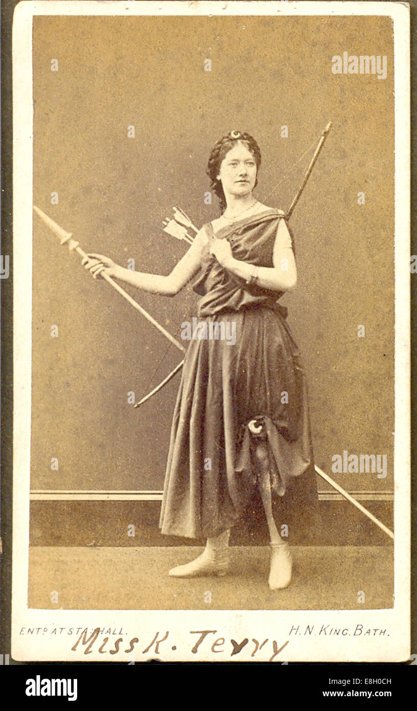 Carte de visite photograph of Miss Kate Terry Stock Photo - Alamy