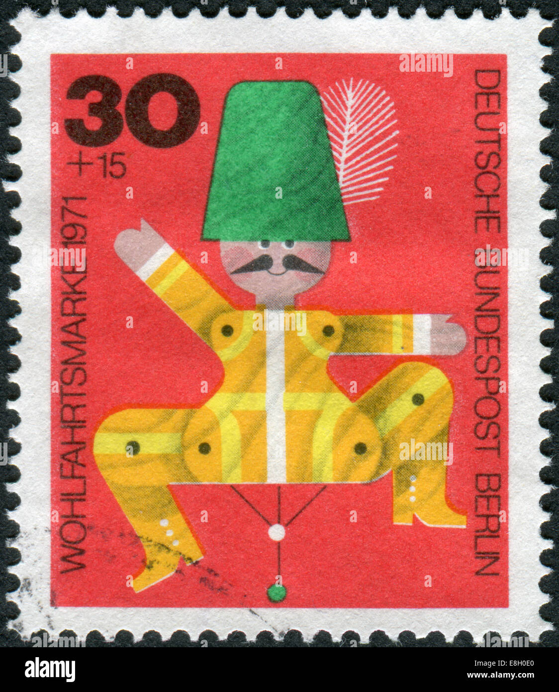 Postage stamp printed in Germany (West Berlin), shows a vintage ...