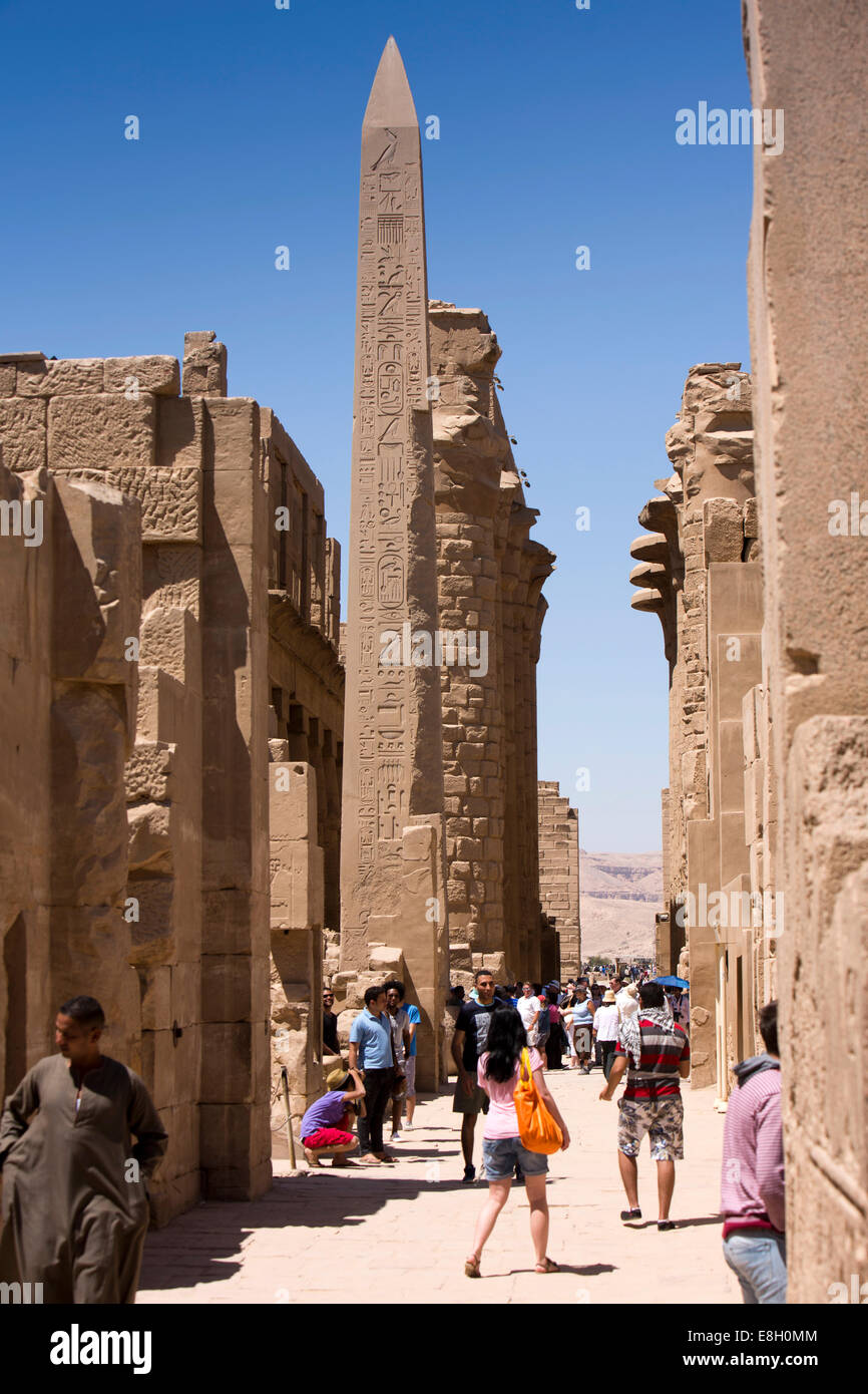 Egypt, Luxor, Karnak Temple Court of the 4th pylon - Obelisk of ...