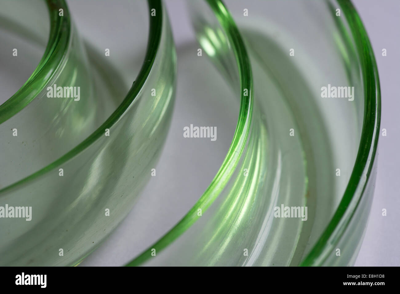 Bagley green glass flower posy ring Stock Photo - Alamy