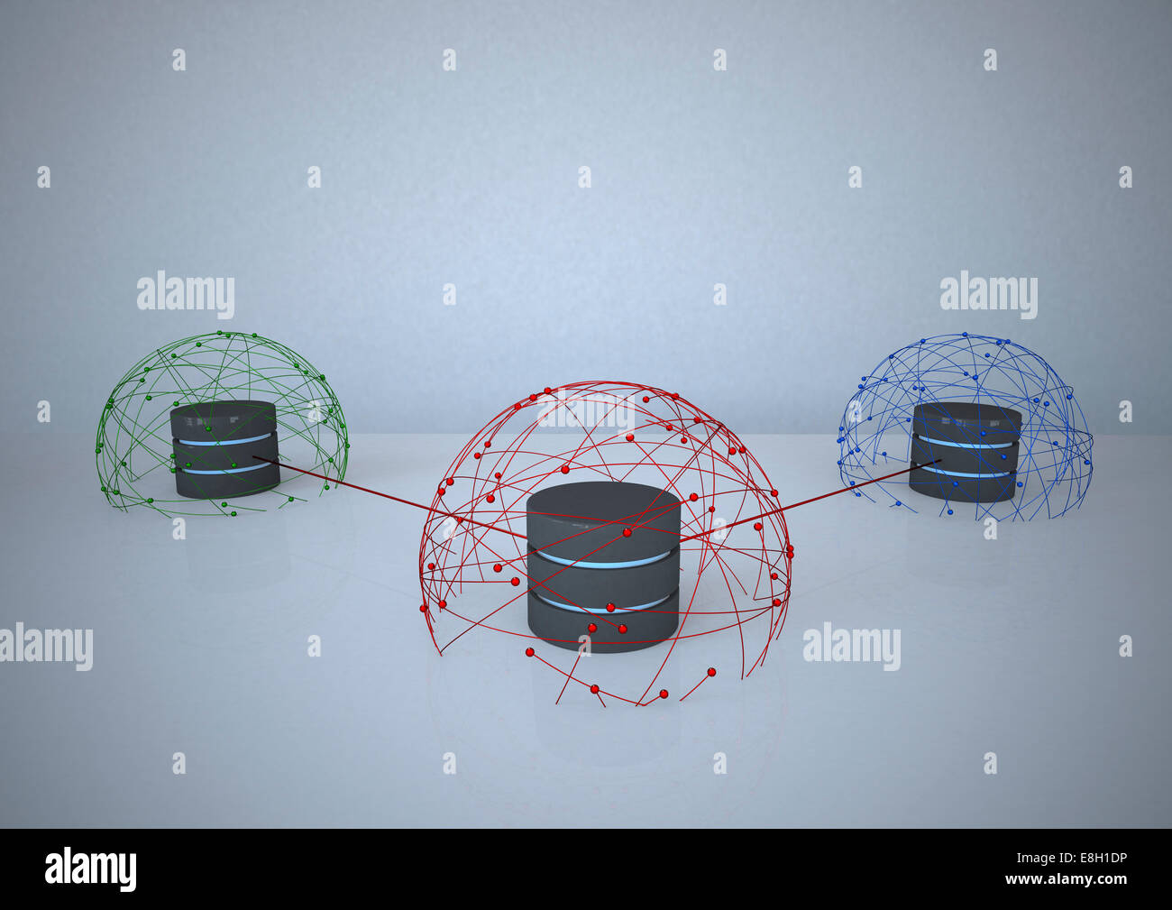 Connected data bases Stock Photo - Alamy