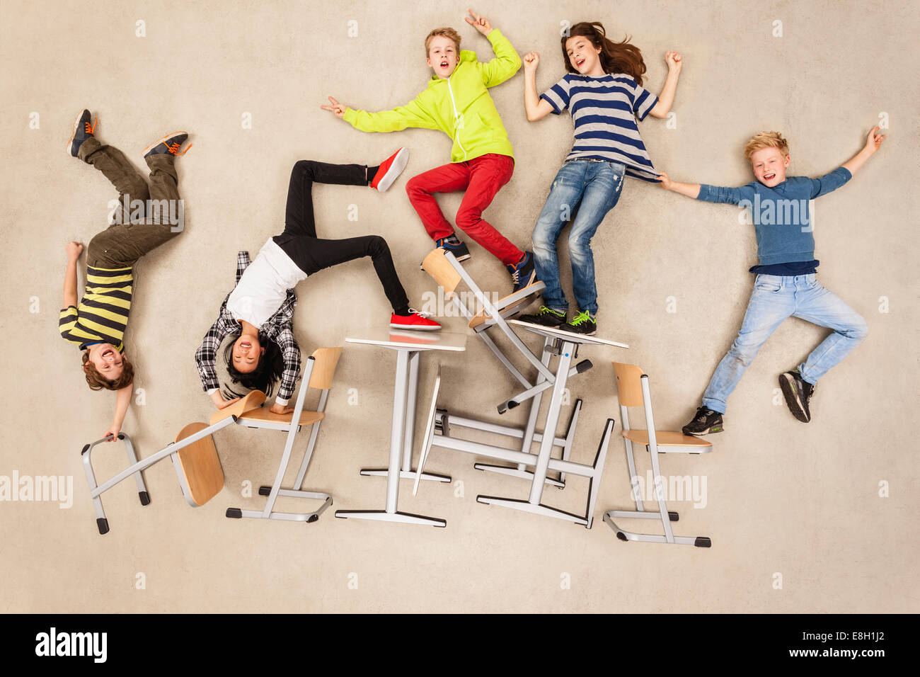 School child balancing chair hi-res stock photography and images - Alamy