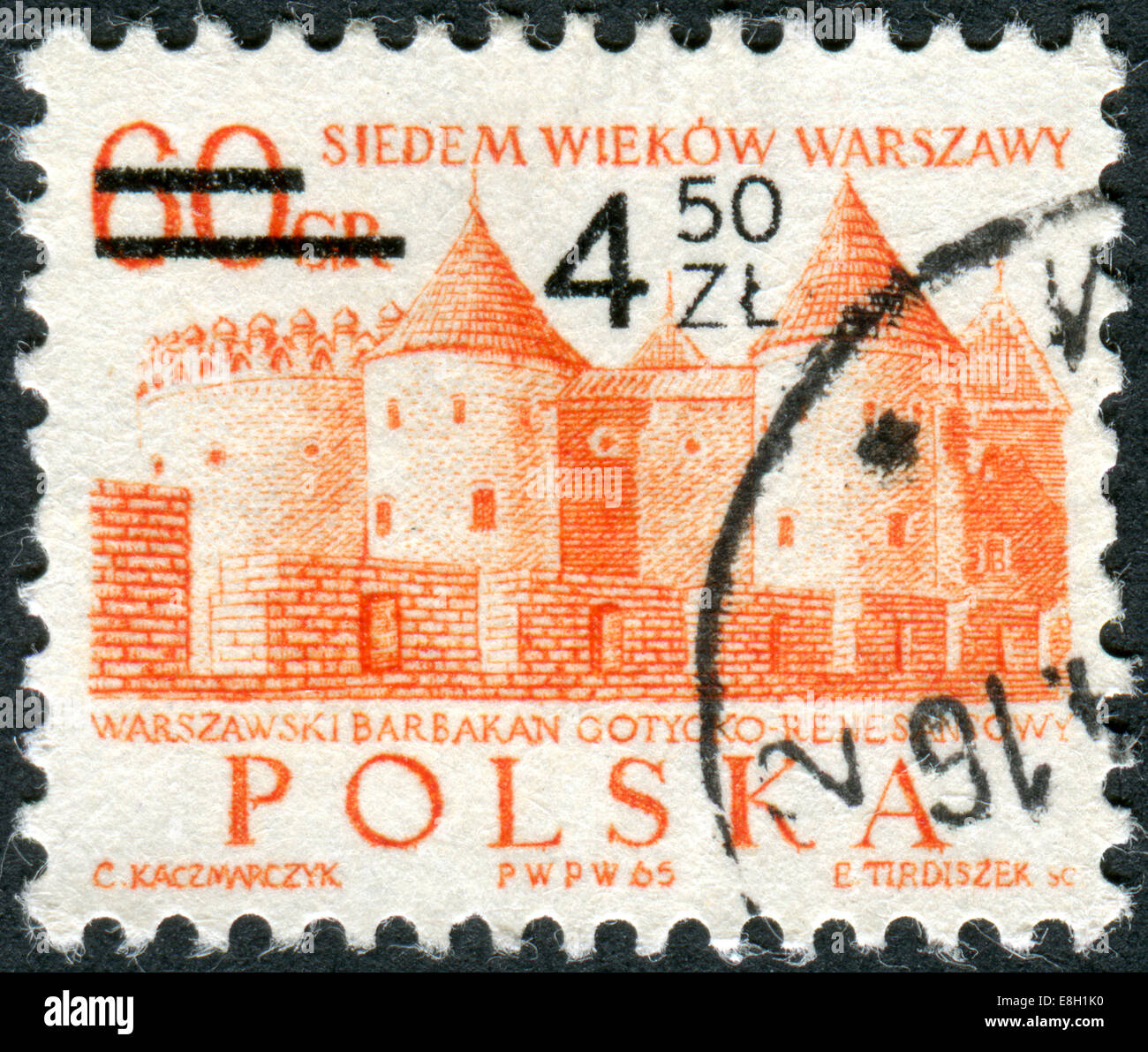 Poland stamp castle hi-res stock photography and images - Alamy