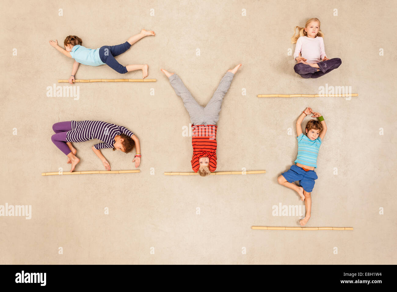 Children doing gymnastics Stock Photo - Alamy