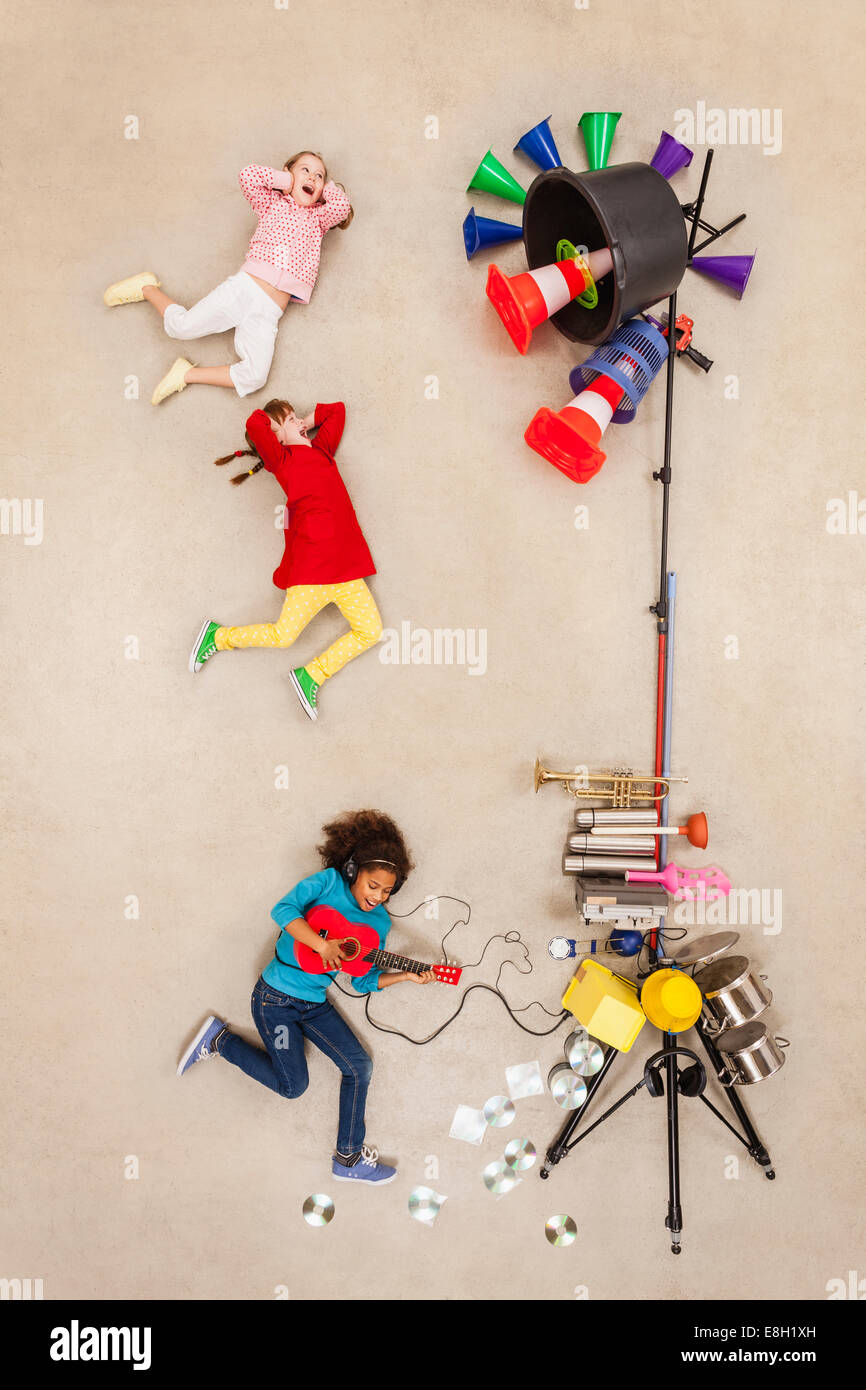 Children playing rock band Stock Photo - Alamy