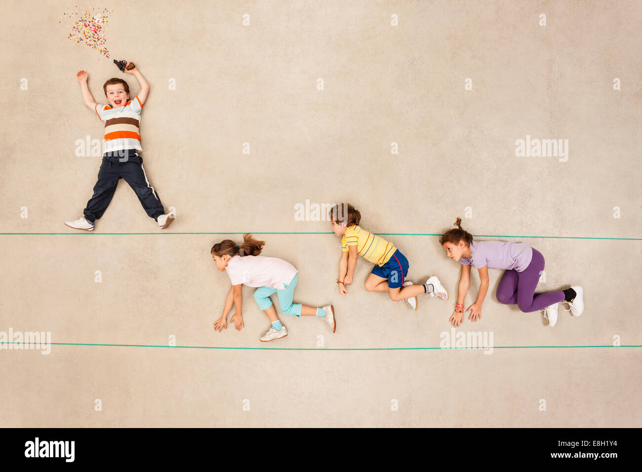 Children racing at sports event Stock Photo - Alamy