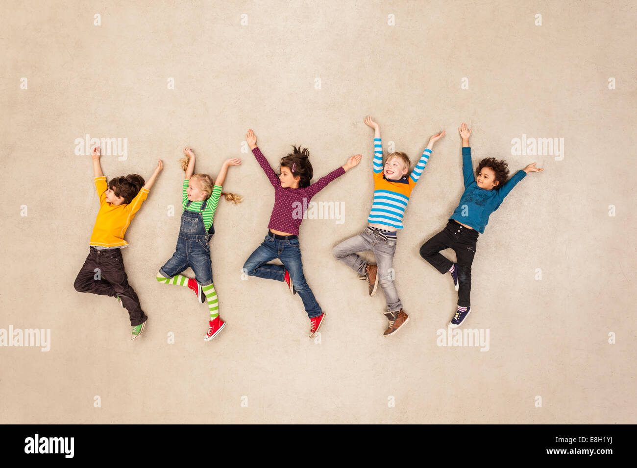 Children messing around happily Stock Photo - Alamy