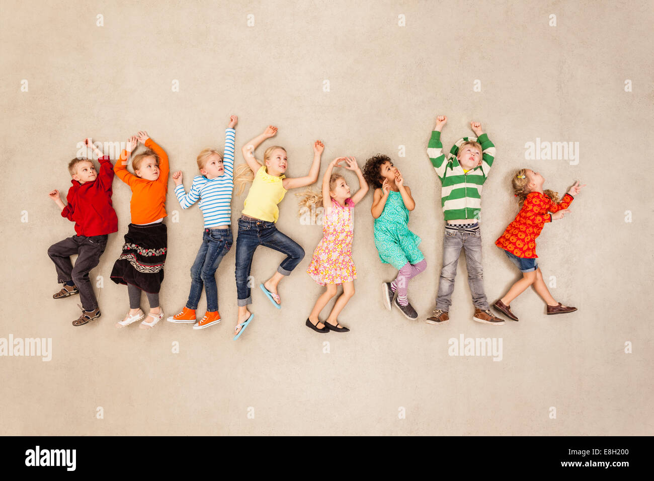 Children messing around happily Stock Photo - Alamy