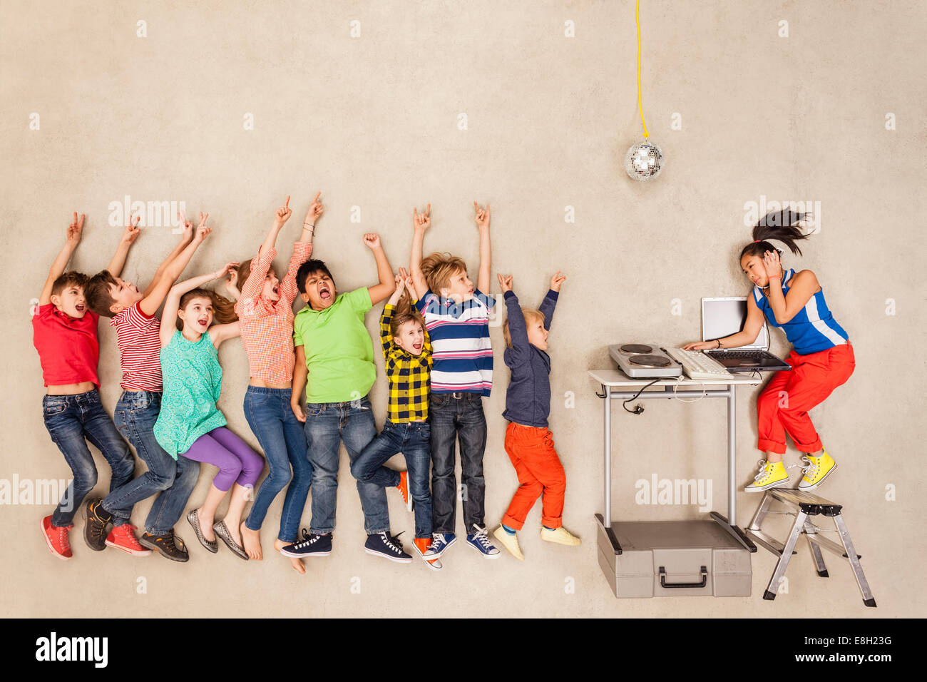 Children dancing at school fete Stock Photo - Alamy