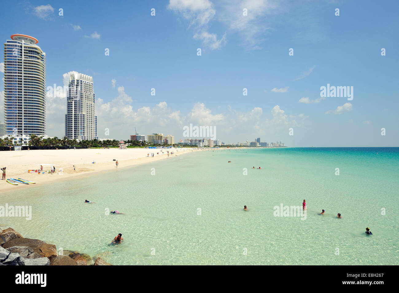 USA, Florida, Miami Beach, South Pointe Beach Stock Photo - Alamy