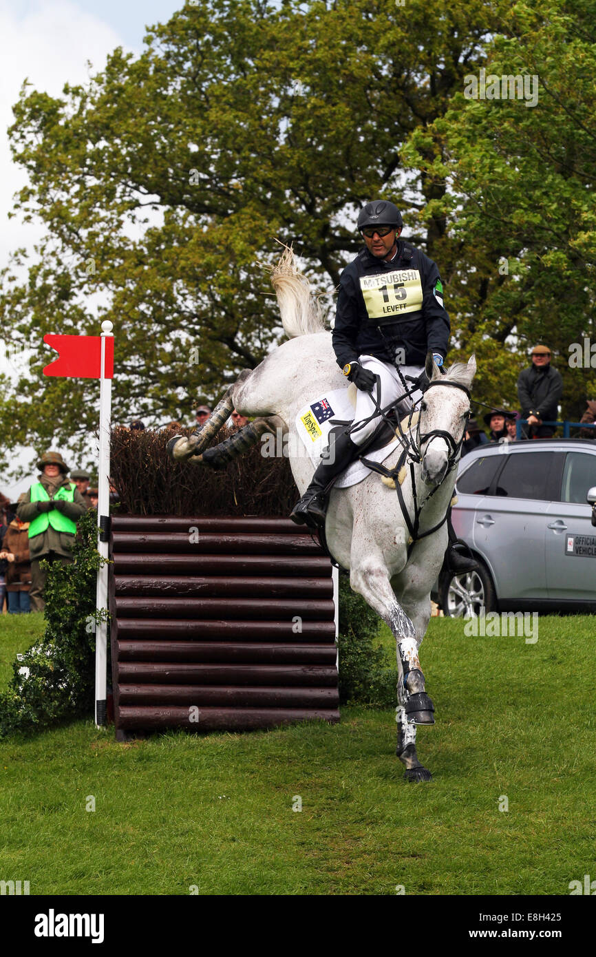 Bill Levett on Silk Stone at Badminton Horse Trials 2014 Stock Photo ...