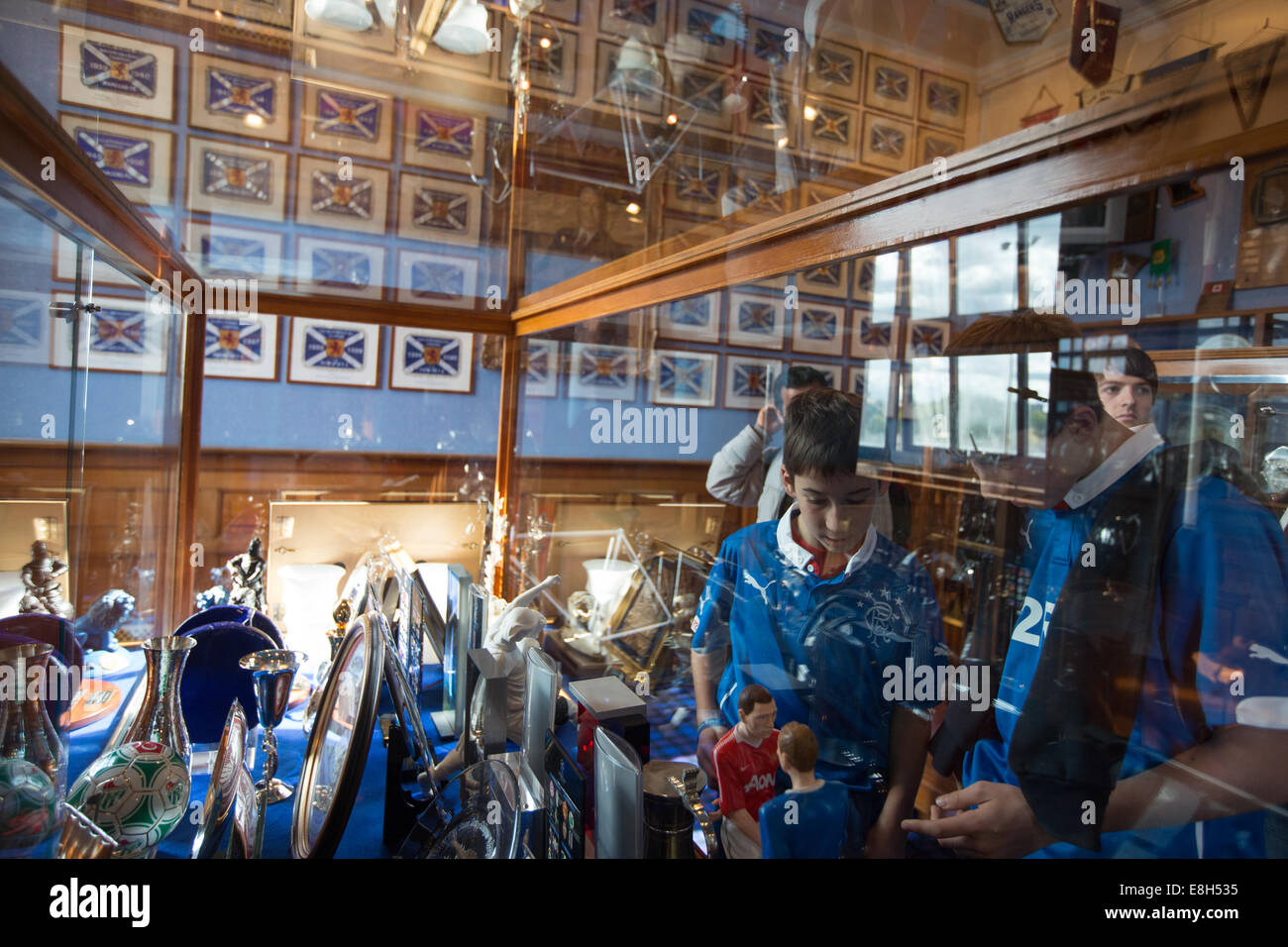 Ibrox stadium trophy room hi-res stock photography and images - Alamy