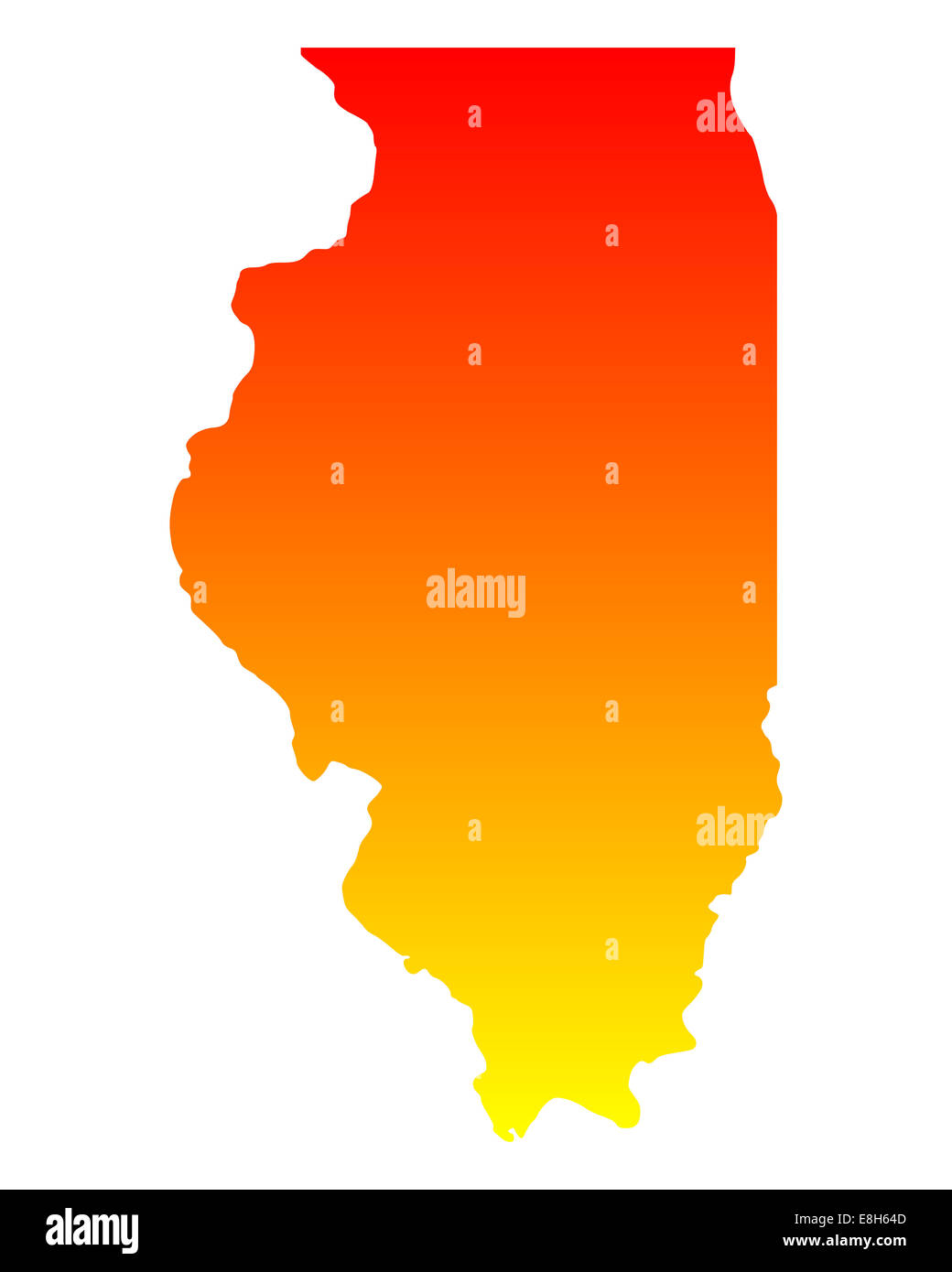 Map of Illinois Stock Photo - Alamy