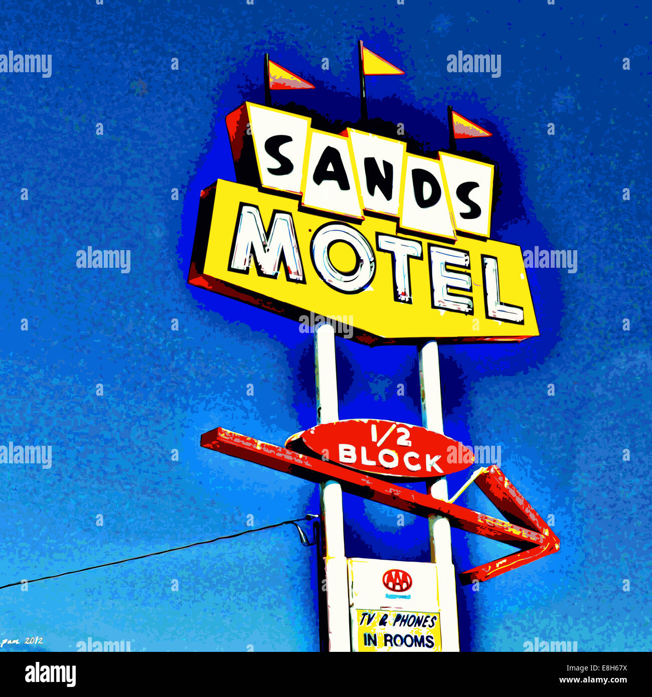 Graphic image american motel sign hi-res stock photography and images ...