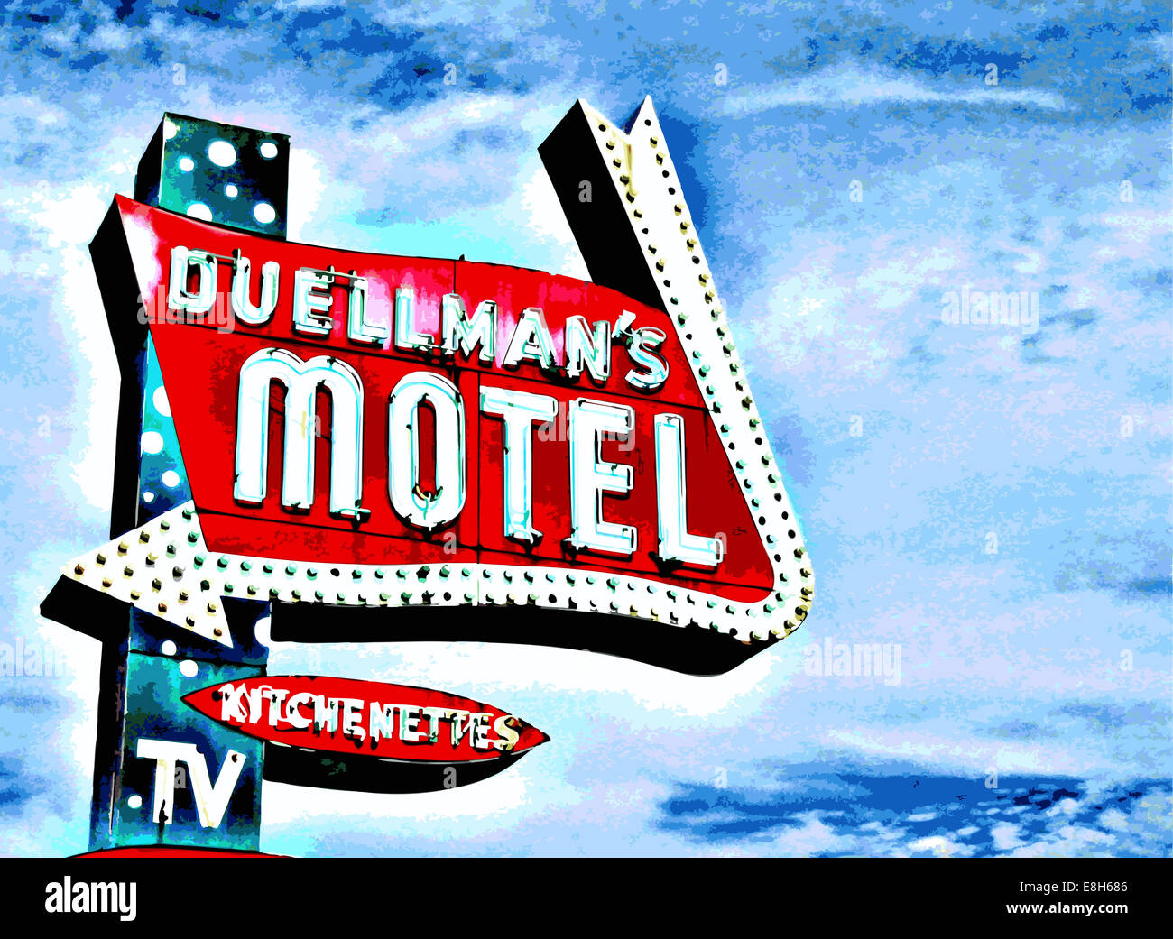 Graphic Image American Motel Sign Stock Photos & Graphic Image American ...