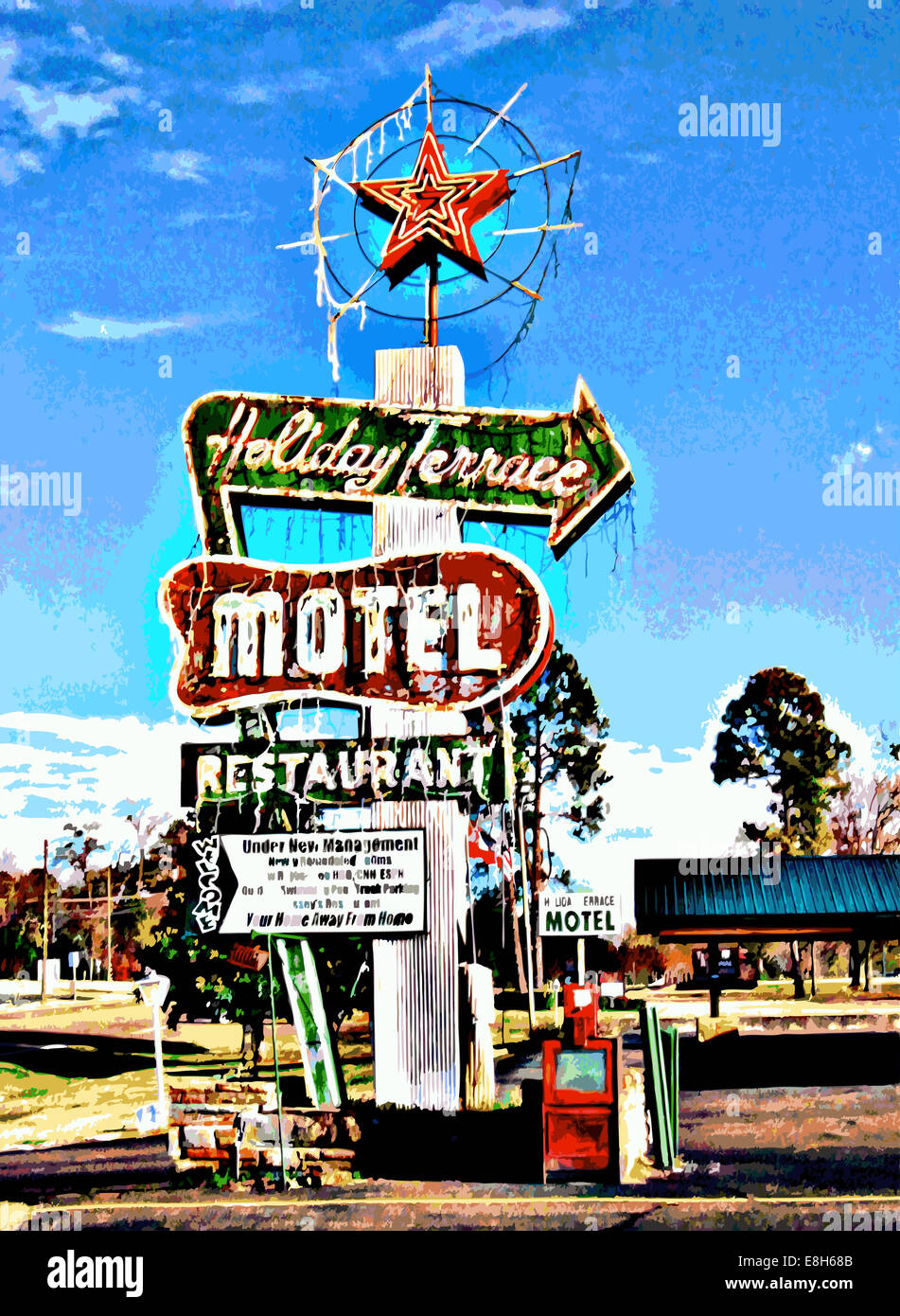 Graphic Image American Motel Sign Stock Photos & Graphic Image American ...