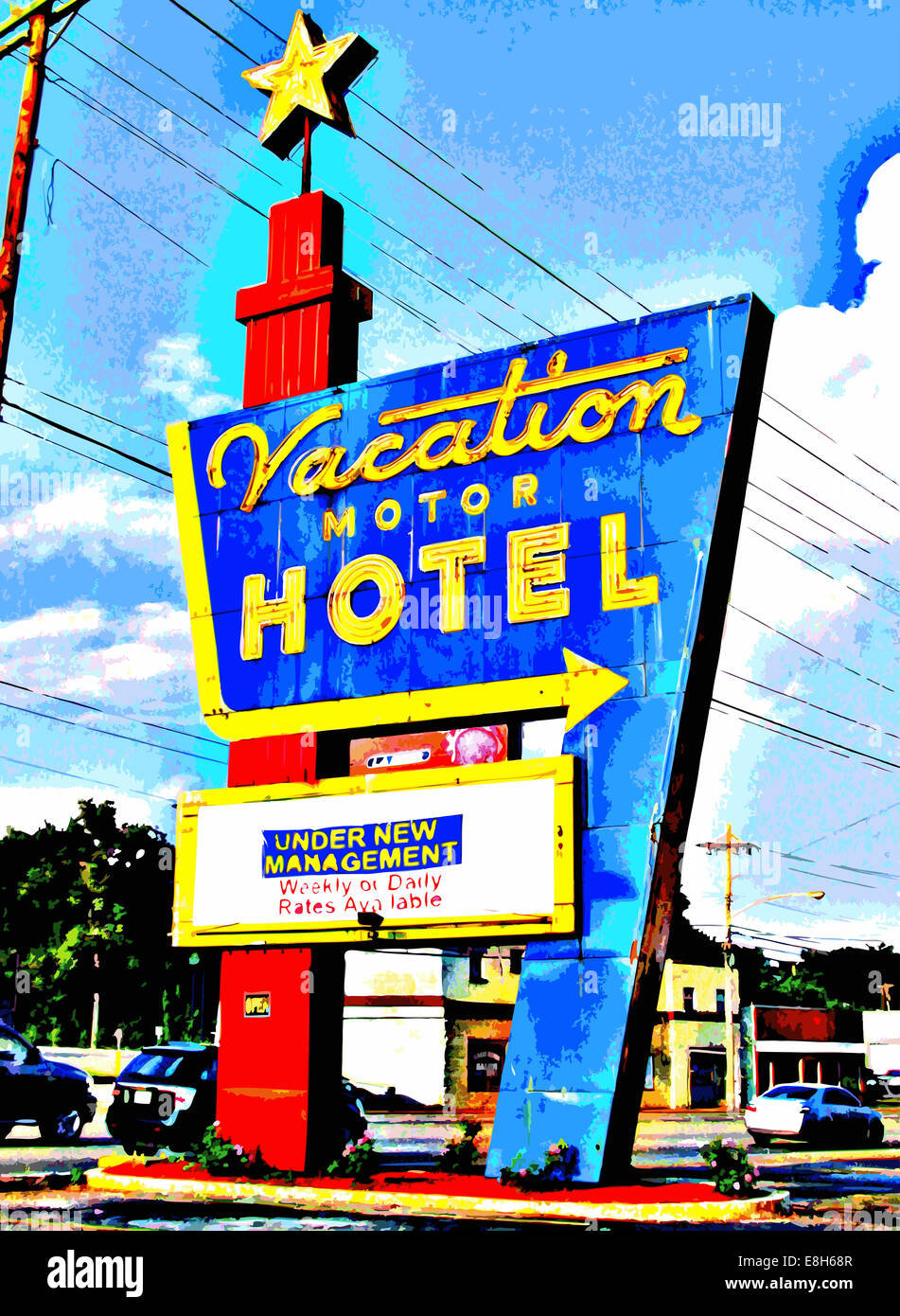 Graphic image american motel sign hi-res stock photography and images ...