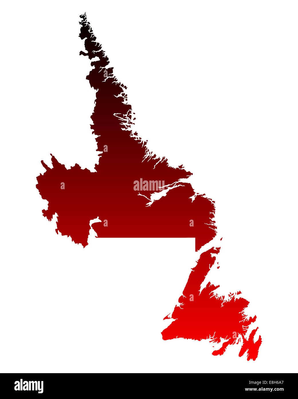 Newfoundland And Labrador Map High Resolution Stock Photography and ...