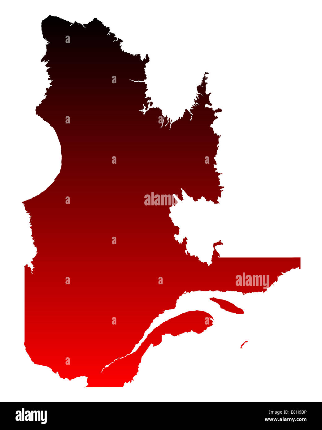 Map of Quebec Stock Photo - Alamy