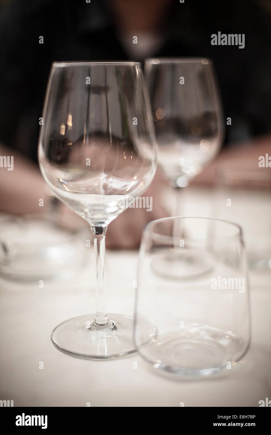 Three empty glasses hi-res stock photography and images - Alamy