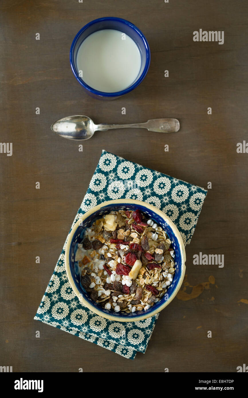 Fruit muesli with puffed buckwheat Stock Photo - Alamy