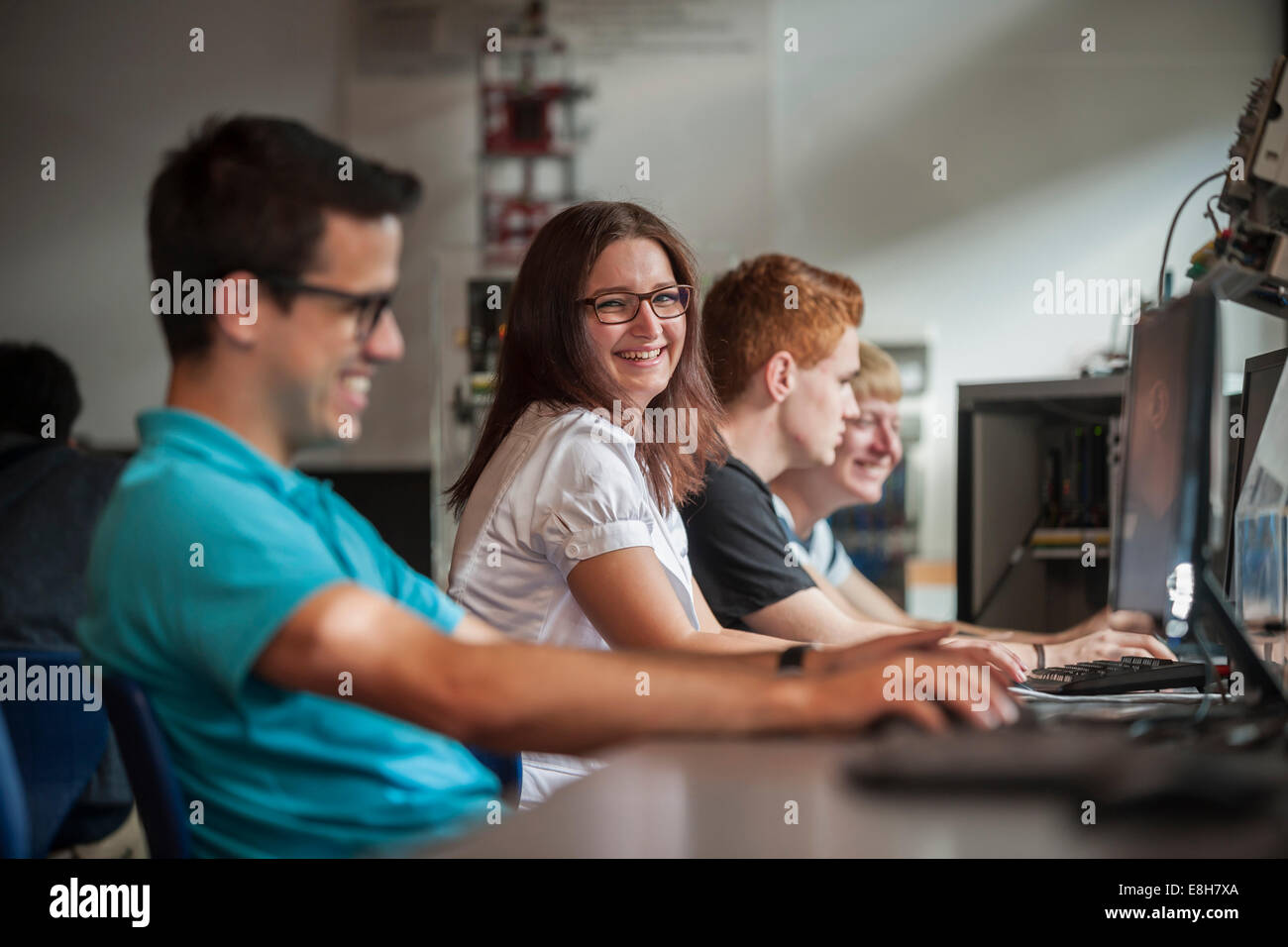 Computer lab students monitor hi-res stock photography and images - Alamy