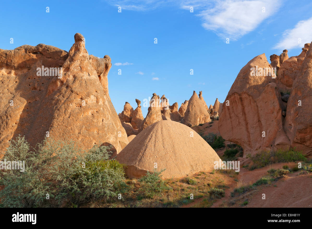 Turkey, Central Anatolia Region, Cappadocia, fairy chimneys at Devrent ...