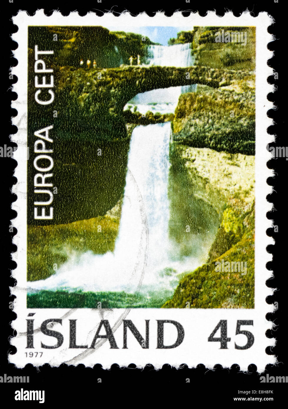 Postmarked stamp from Iceland in the EUROPA / C.E.P.T.: landscapes ...
