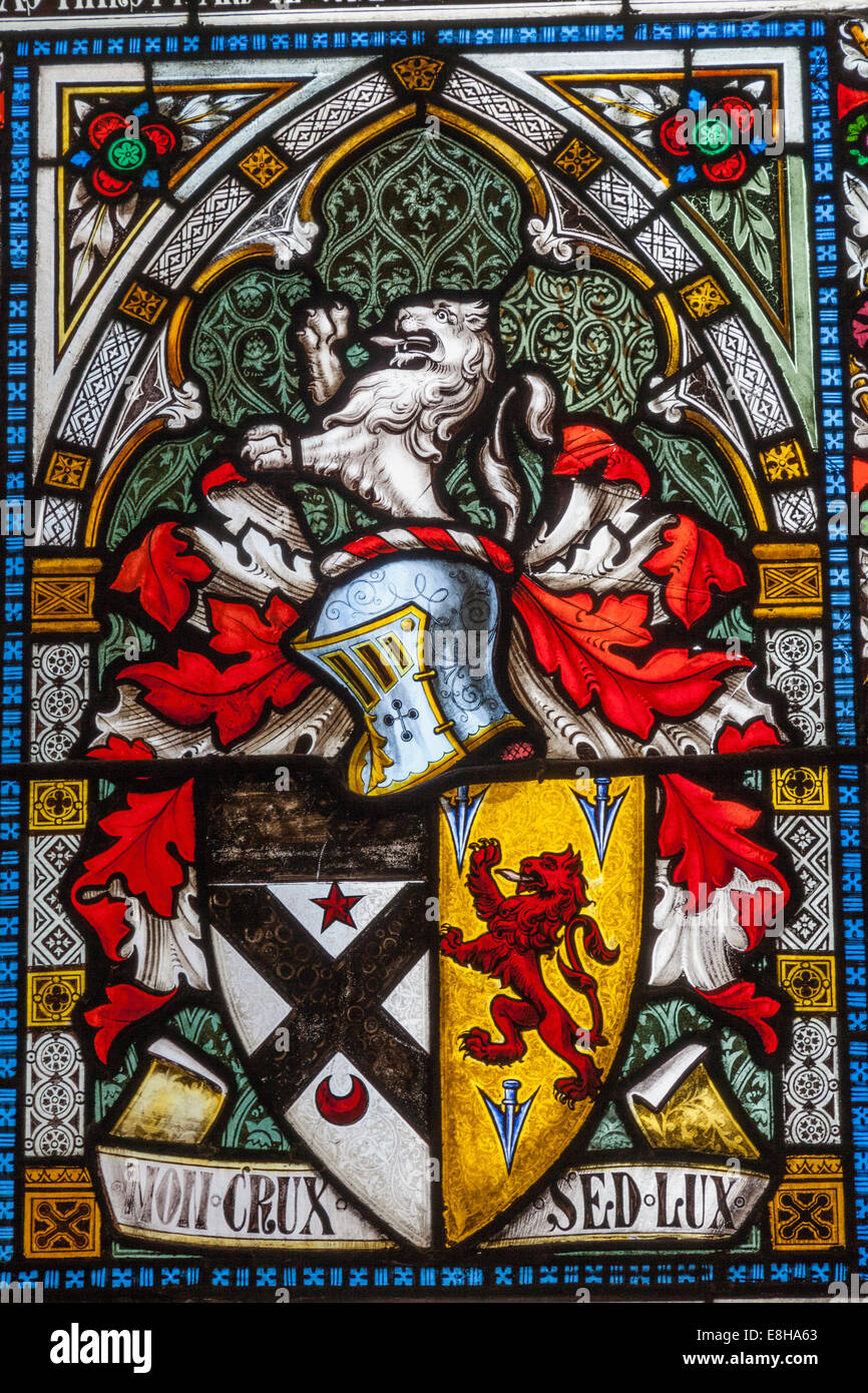 Scotland, Glasgow, Glasgow Cathedral, Stained Glass Window Stock Photo ...