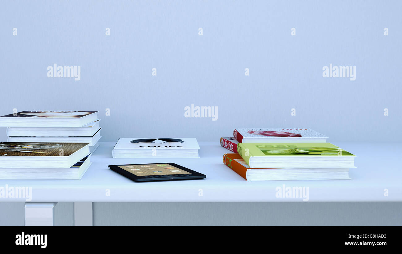 Books lying on the table hi-res stock photography and images - Alamy