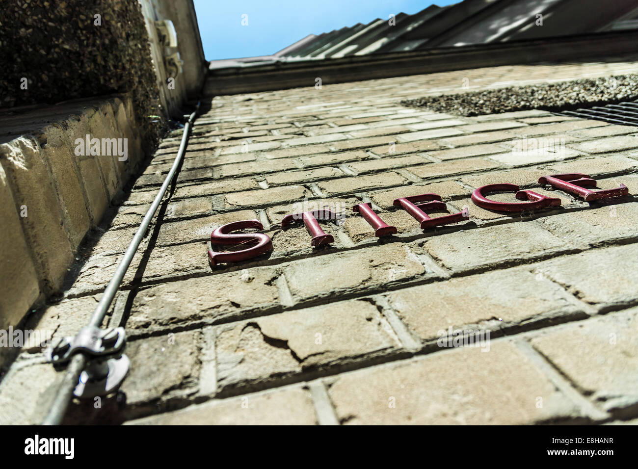 Austria, Vienna, part of facade of municipal apartment building ...