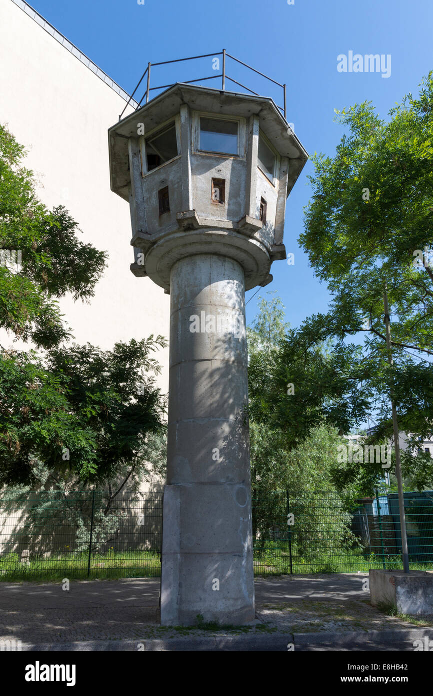 Germany, Berlin, Watchtower of the former GDR at Potsdam Square Stock ...
