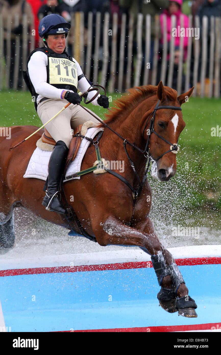 Pippa Funnell on Redsigned at Badminton Horse Trials 2014 Stock Photo ...