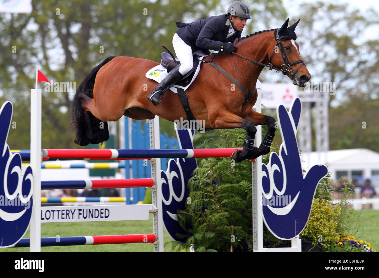 Sam Griffiths on Pualank Brockagh at Badminton Horse Trials 2014 Stock Photo - Alamy