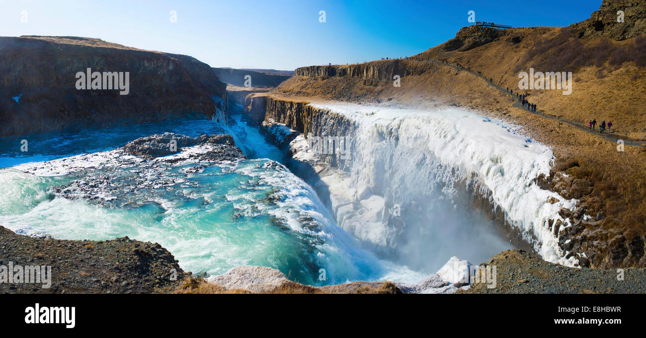 Gullfoss waterfalls, Iceland Stock Photo - Alamy