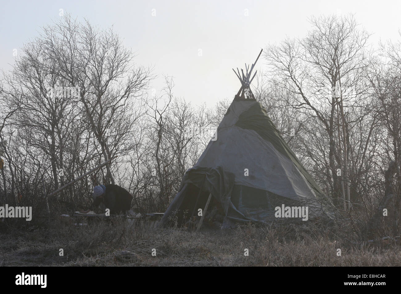 Saami tent chum in tundra hi-res stock photography and images - Alamy