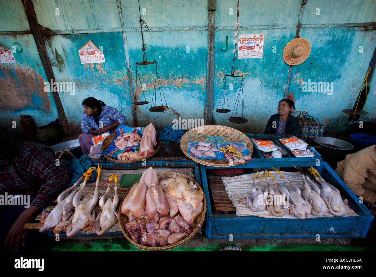 A fish market in Bagan Burma Myanmar Stock Photo - Alamy