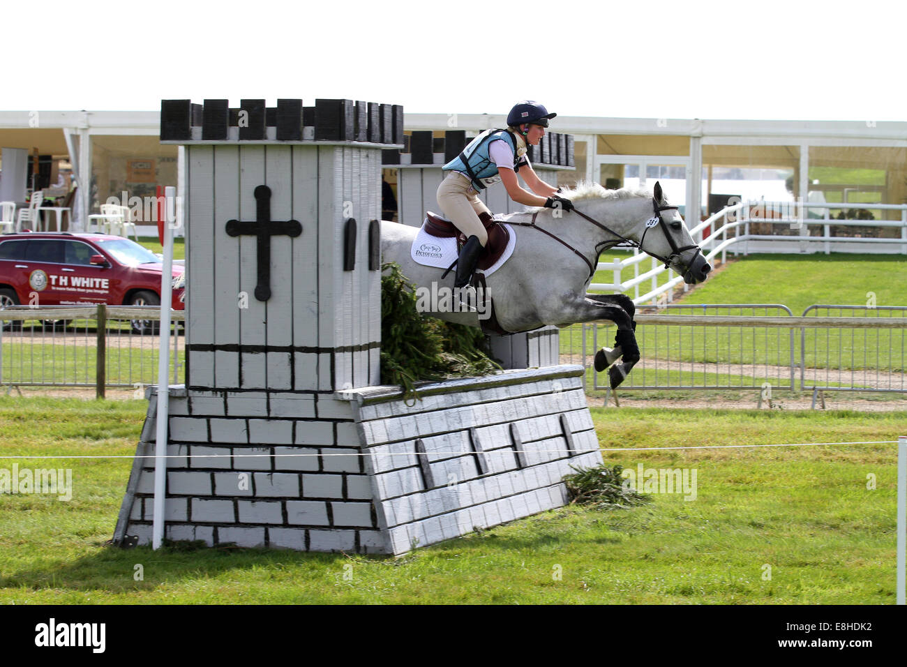 Alex Liddle on Rambo Z at Barbury Castle Horse Trials 2014 Stock Photo ...