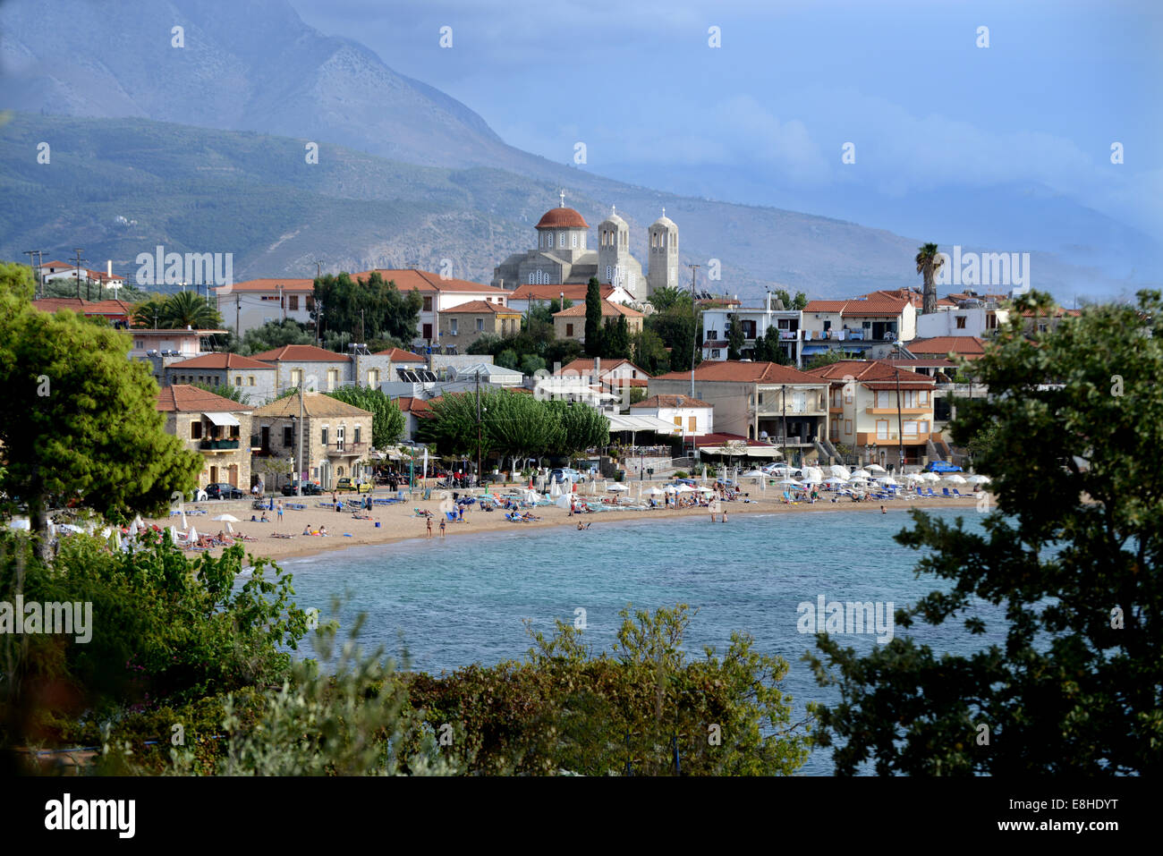 The atrractive seaside resort of STOUPA, GREECE Stock Photo - Alamy