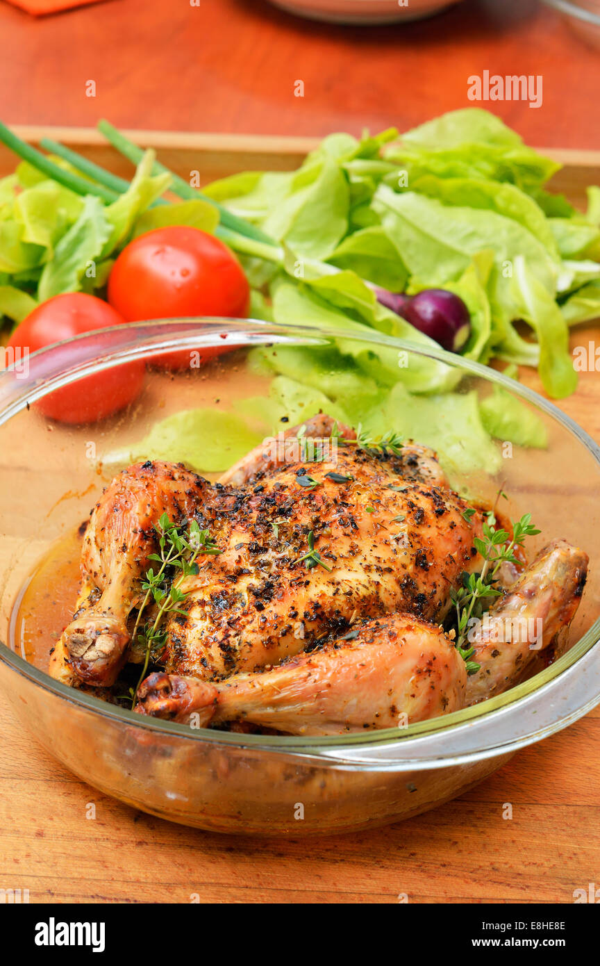Appetizing and tasty roast chicken homemade baking , roasting meat ...