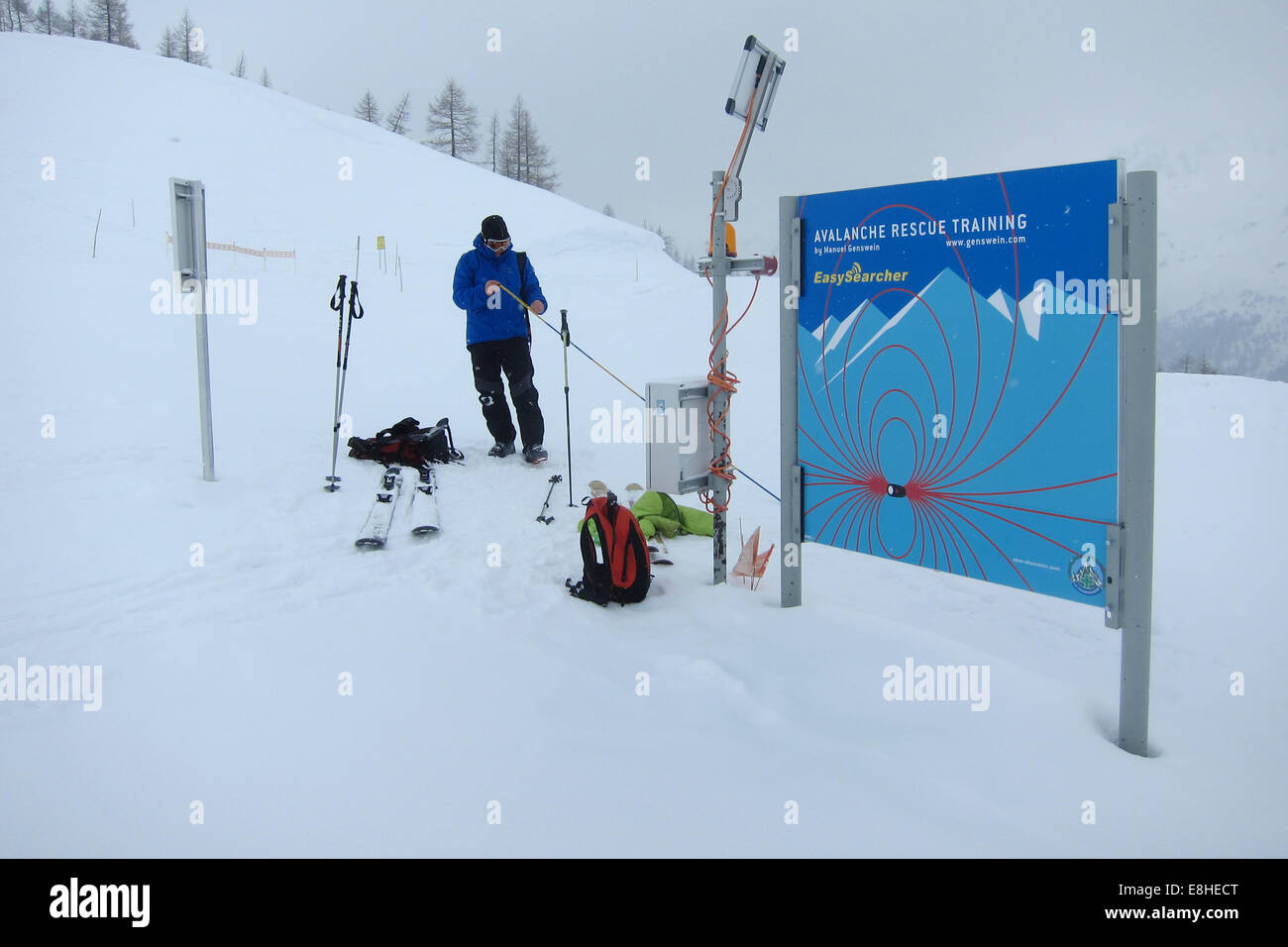 Avalanche rescue training site, Grandes Montets, Argentiere, France ...