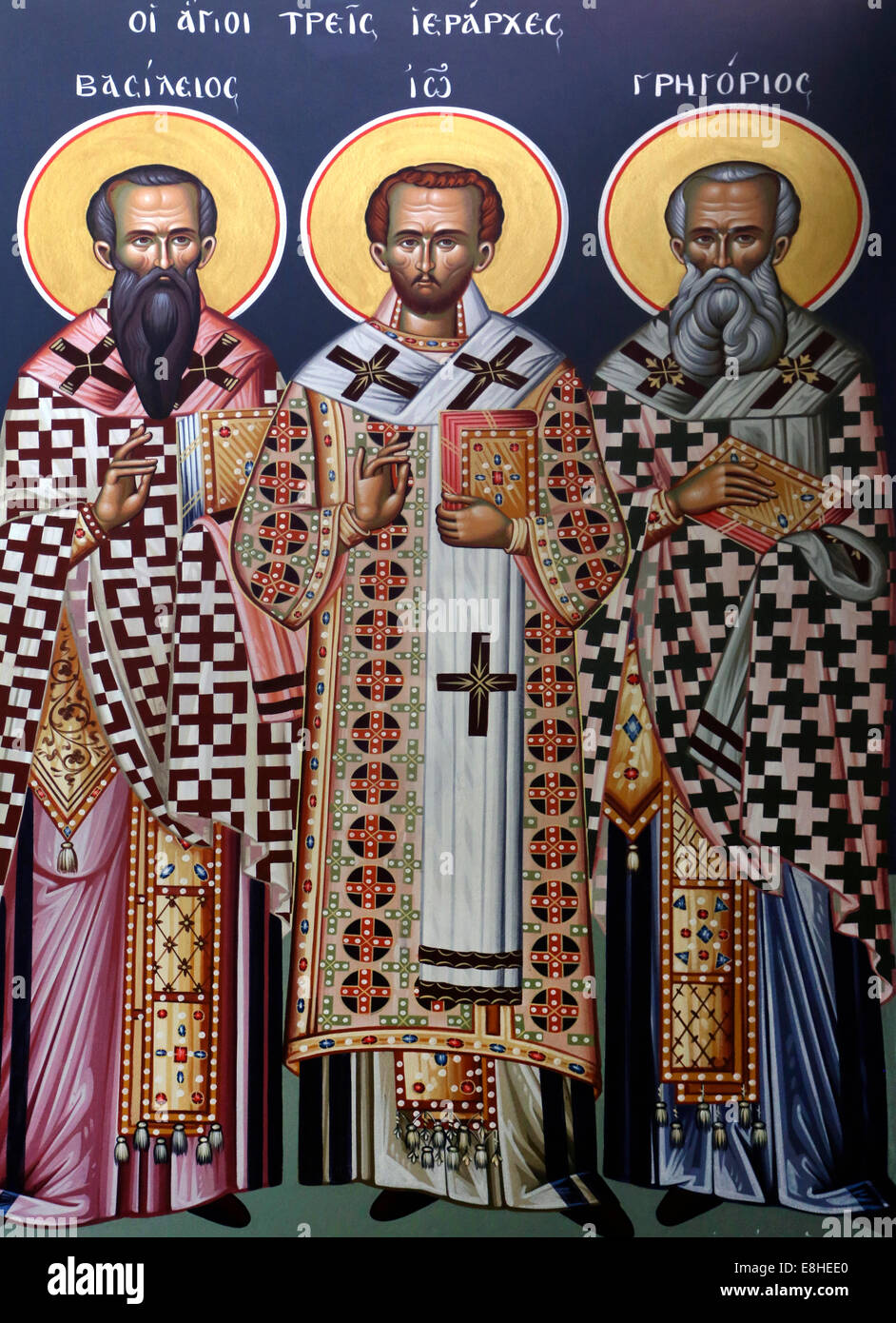 Evia Greece Church of Saint Marina Painting Of Synaxis Of The Three ...
