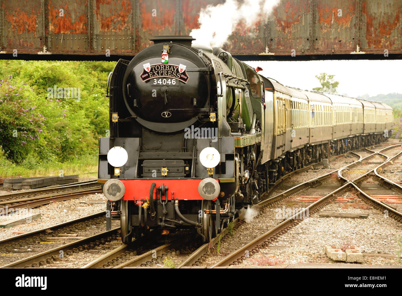 The 'Torbay Express' steam excursion arriving at Westbury, hauled by ...